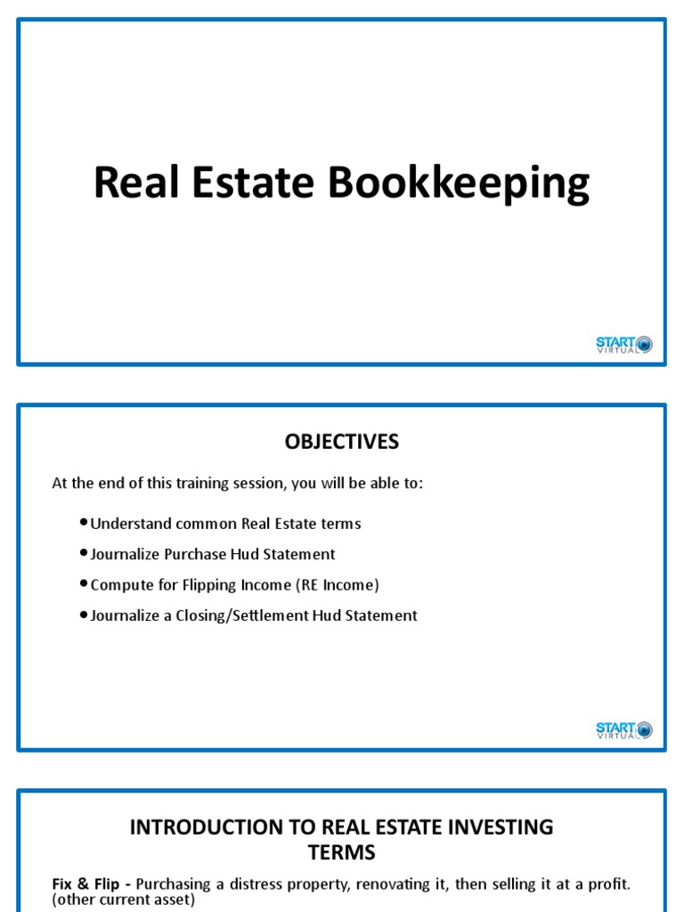 Real Estate Bookkeeping | PDF | Money | Economies
