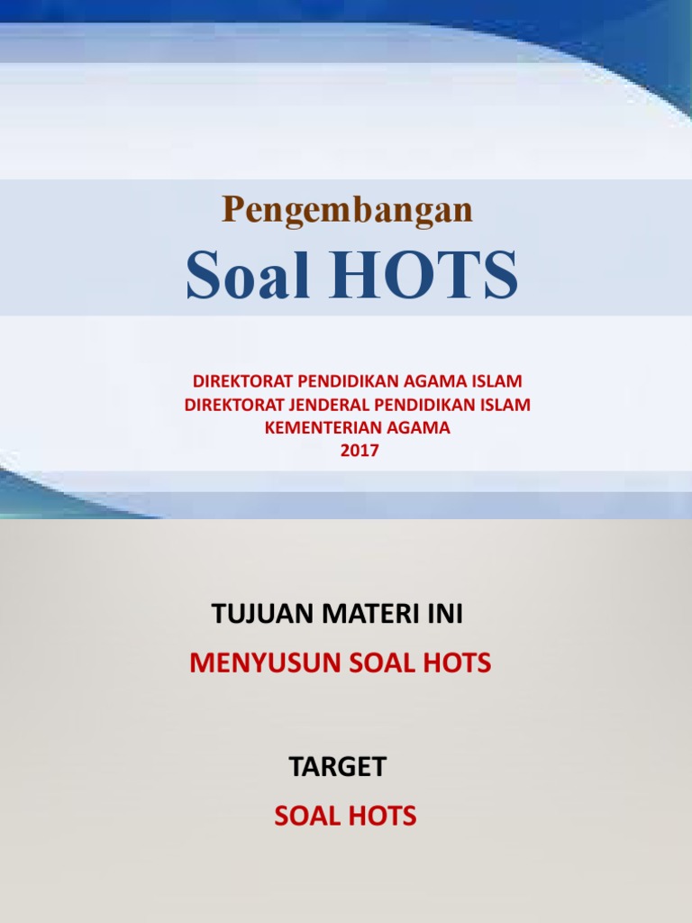 PPT Soal Soal Hots | PDF