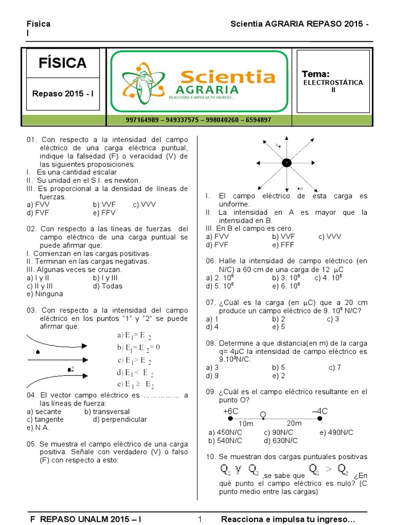 Sem7 - Electrostática II | PDF | Campo eléctrico | Corriente eléctrica