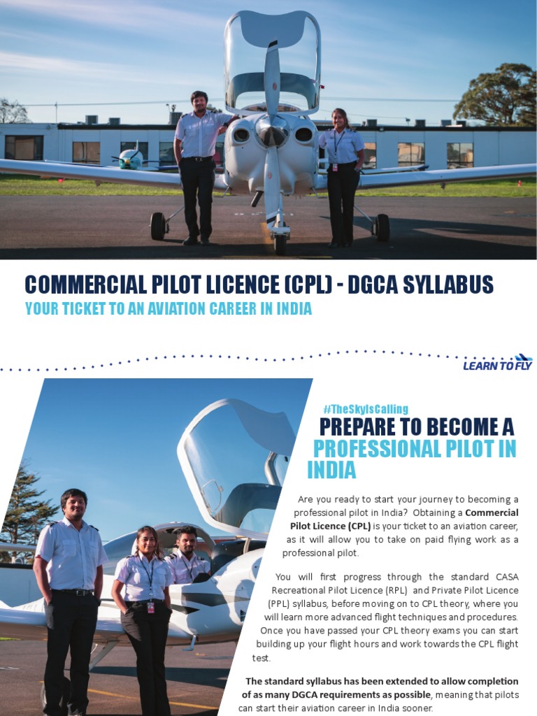DGCA Commercial Pilot Licence CPL Course Guide Learn To Fly Melbourne ...