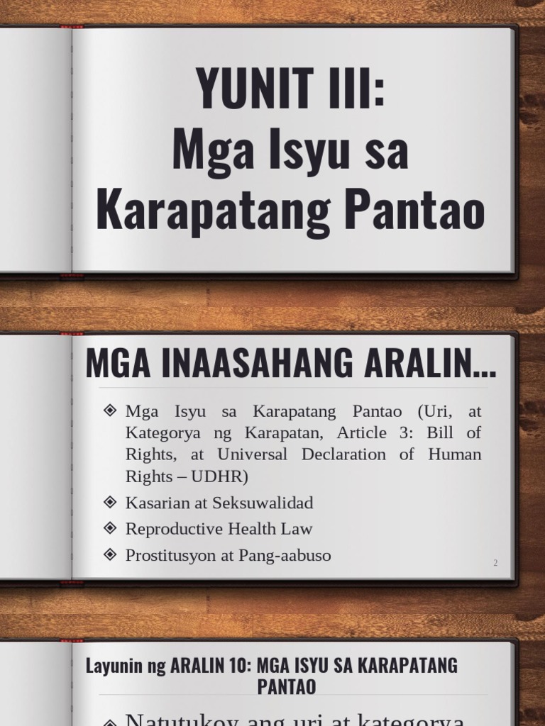 Mga Isyu Sa Karapatang-Pantao | PDF