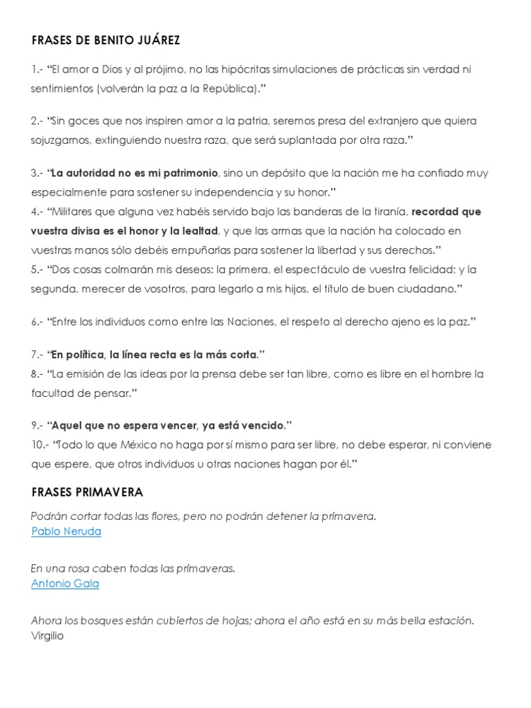 Frases Programa Primavera | PDF | Amor