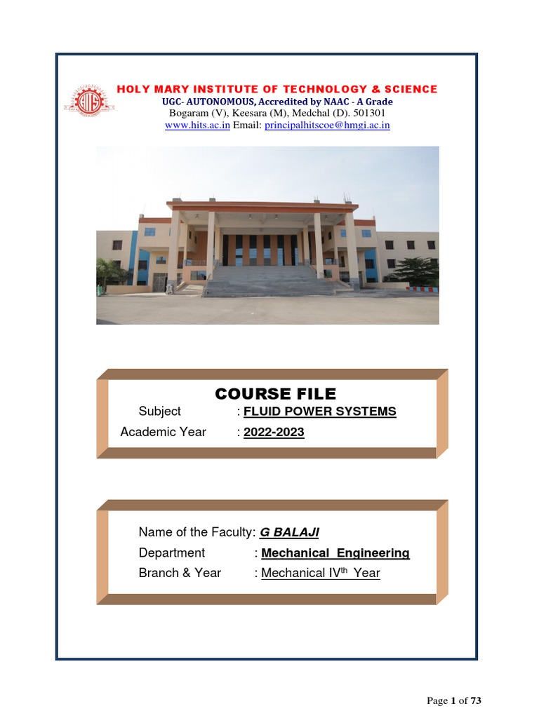 FPS Latest Course File Structure (2022-23) | PDF