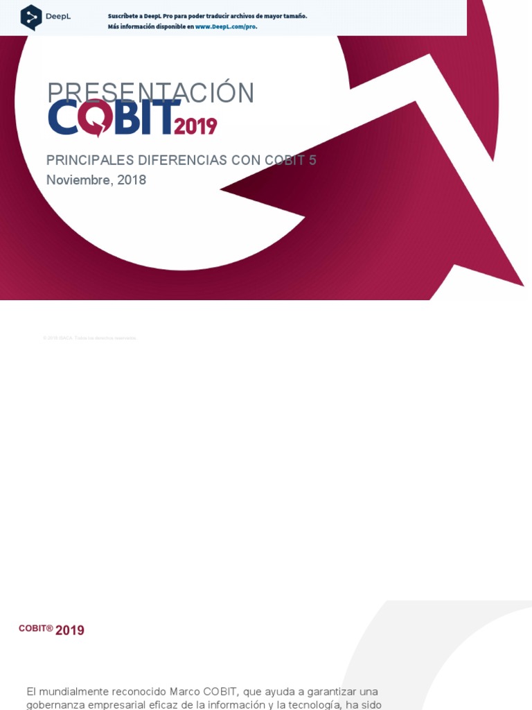 COBIT 2019 Major Differences With COBIT 5 - v1.1 Es | PDF | Cobit | Gobernancia