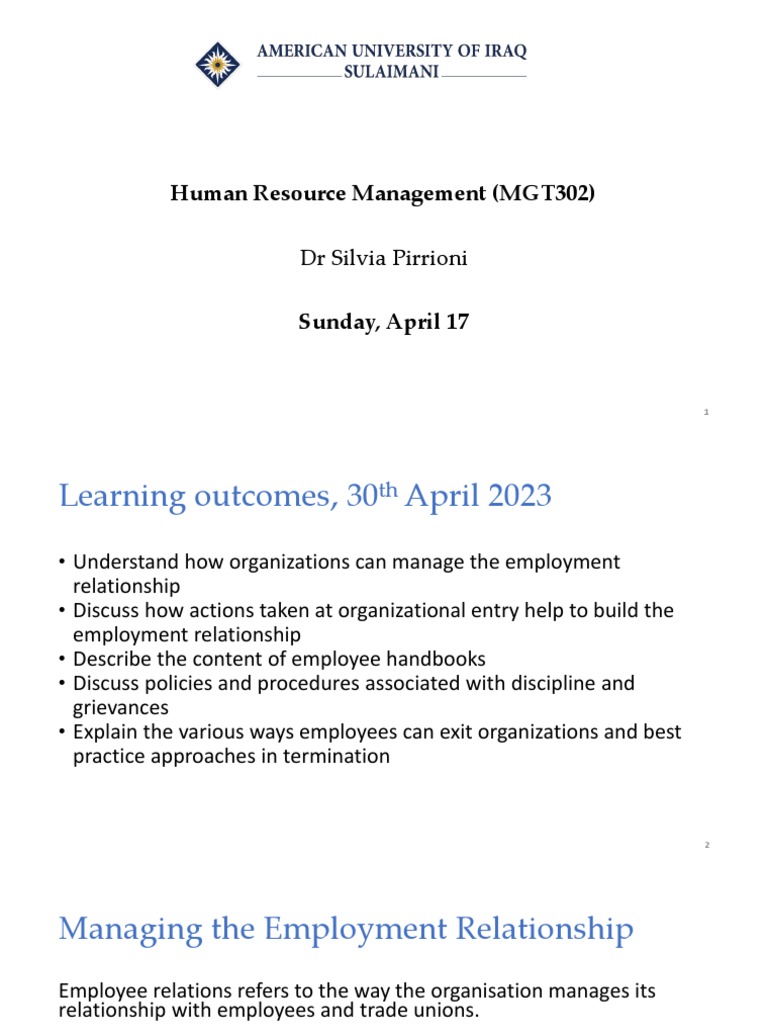 Managing Emoloyee Relationship | PDF