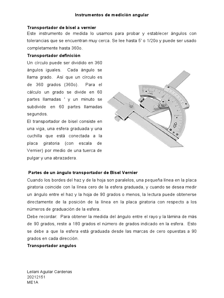 Instrumentos para Medir Ángulos | PDF | Ángulo | Medición