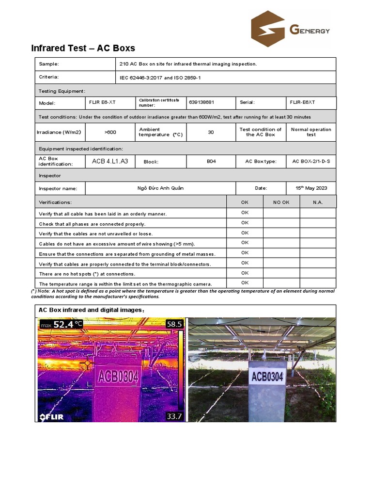 ACB 4.L1.A3 Thermal Inspection Report | PDF | Science & Mathematics ...