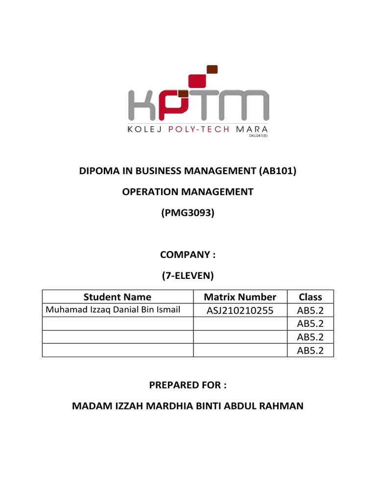 Assignment PMG3093 | PDF | Convenience Store | Foods