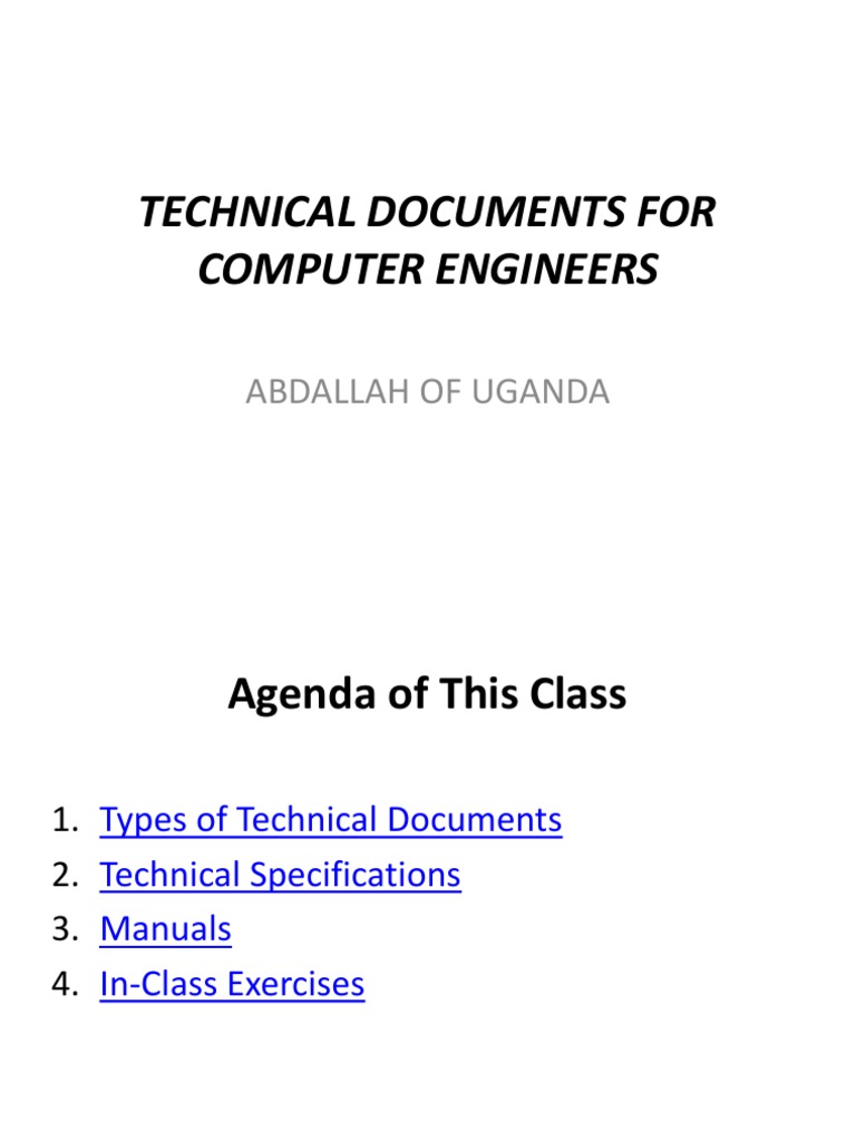 Technical Document For Engineers | PDF | Specification (Technical ...