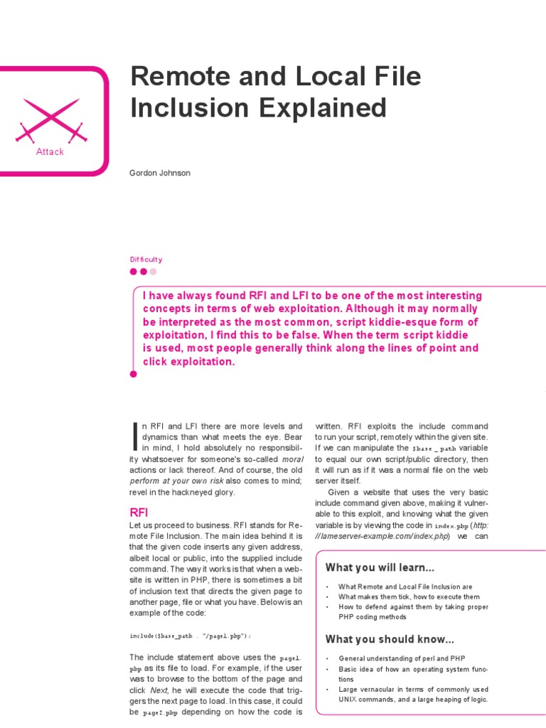 Remote and Local File Inclusion Explained | PDF | Apache Http Server | Php