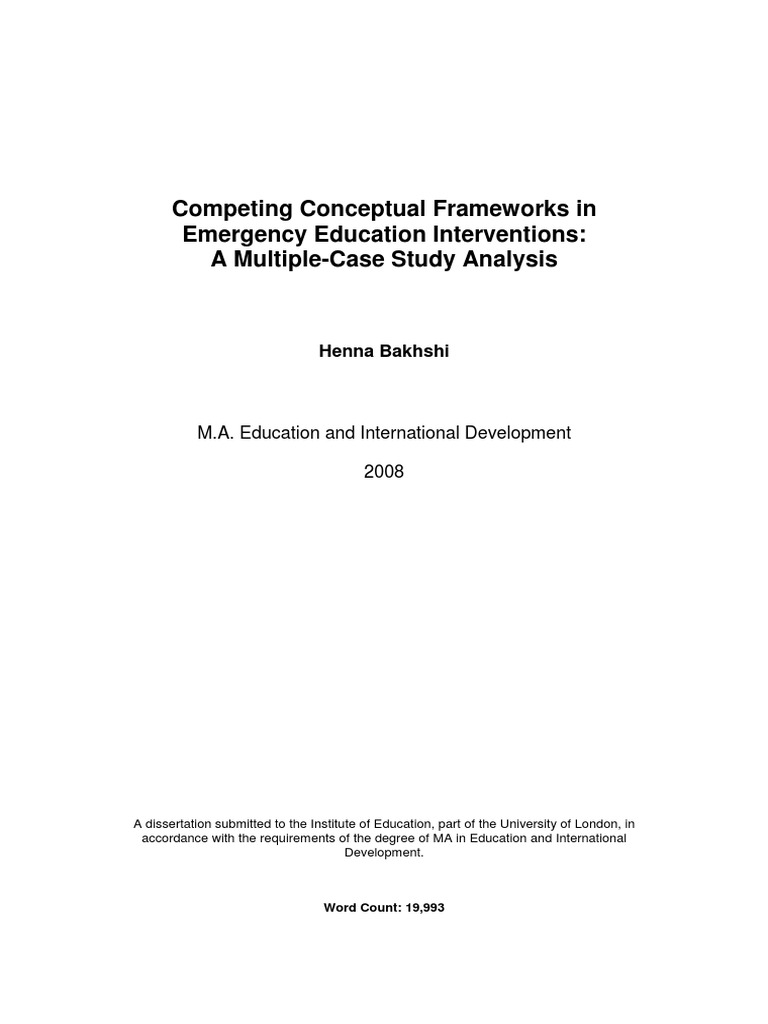 Competing Conceptual Frameworks Dissertation | PDF | Internally ...