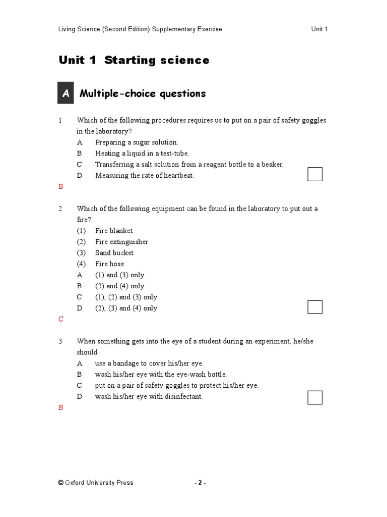 Supp (1) - Ex. - 01 Starting Science | PDF | Experiment | Gases