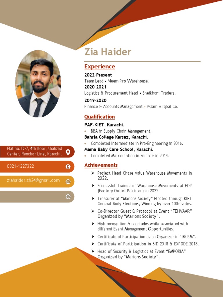 CV - Zia Haider | PDF