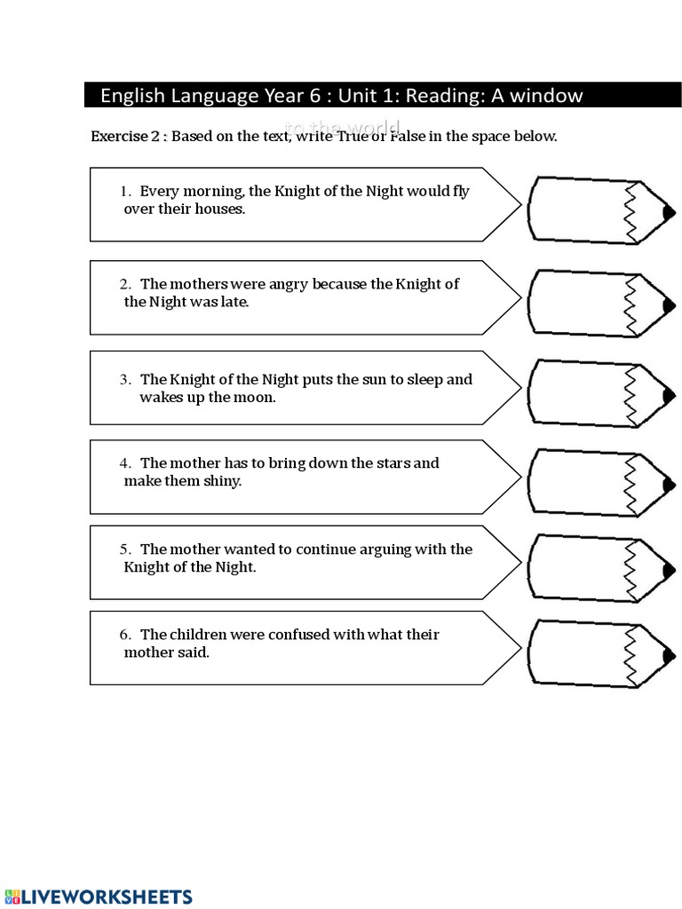 English Language Year 6: Unit 1: Reading: A Window To The World | PDF