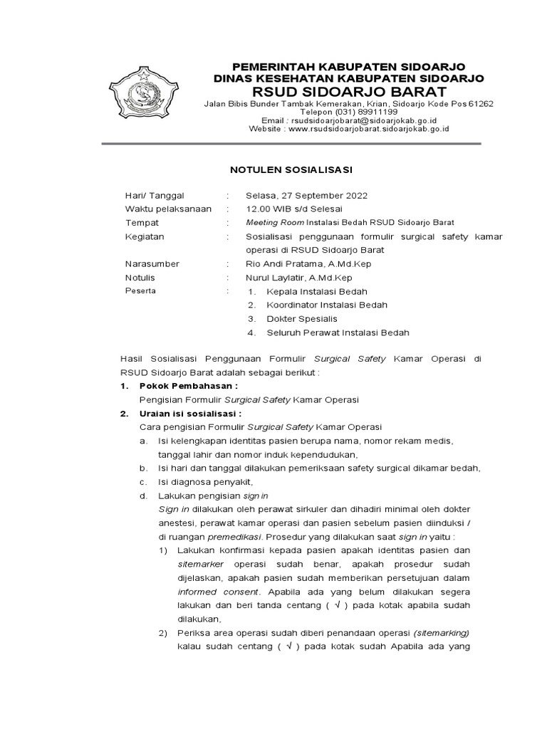 Hasil Notulensi | PDF