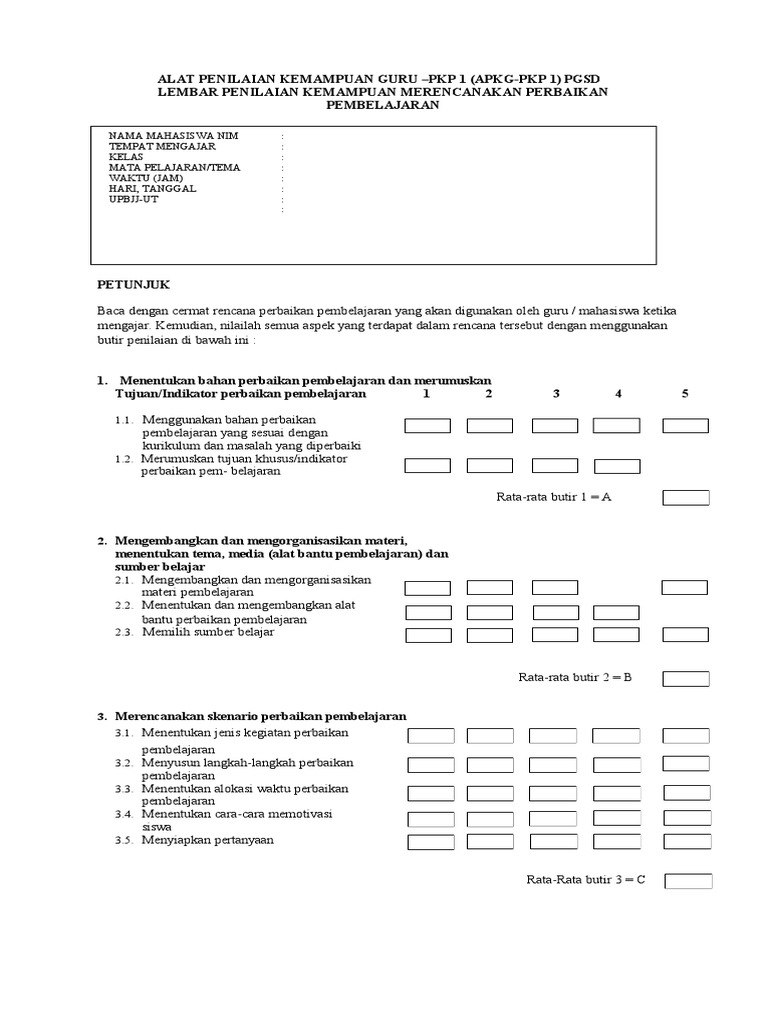 Format Apkg 1 Dan 2 PKP Universitas Terbuka Ut Terbarudoc | PDF