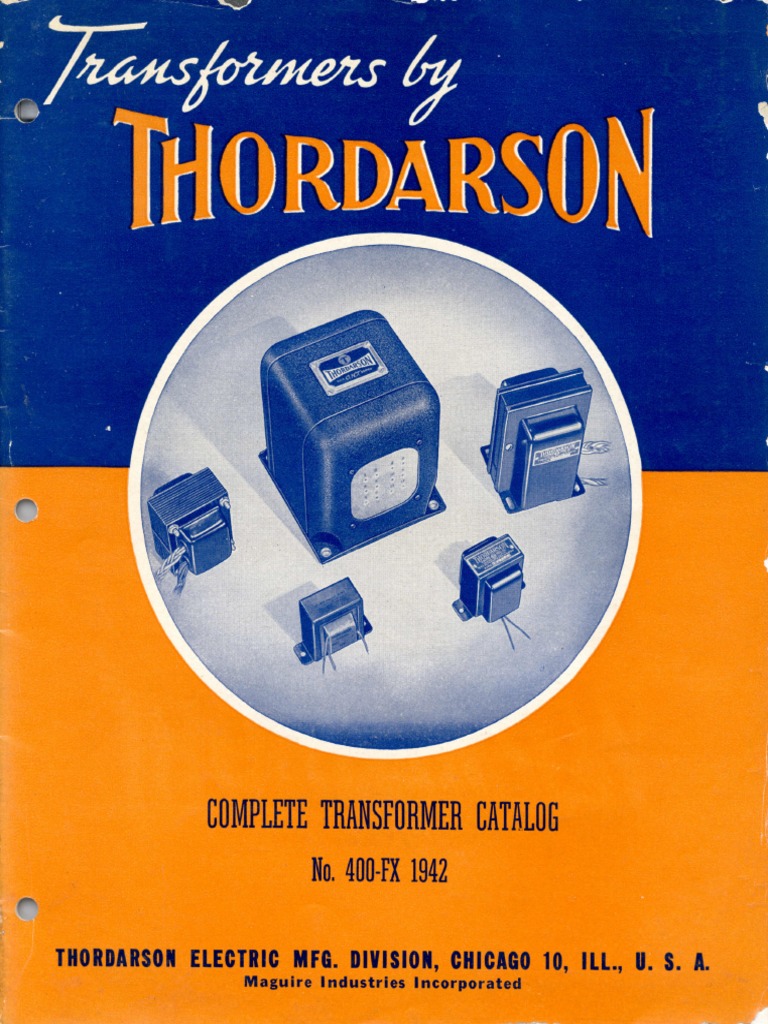 Thordarson Transformer Catalog (1942) | PDF