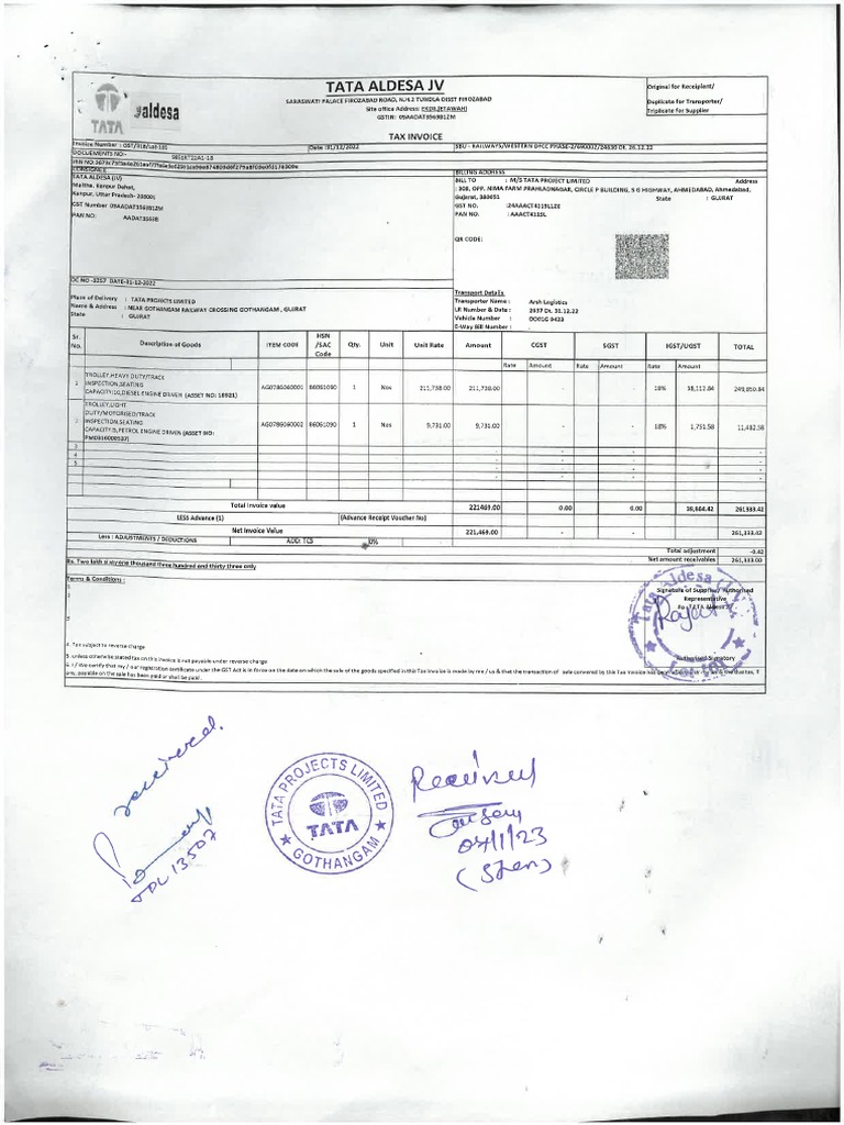 Invoice Trolley Pdf