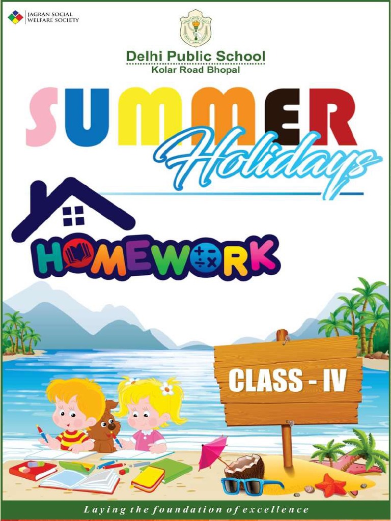 Class 4 Holiday Homework 2023 | PDF | Homework | Scrapbooking
