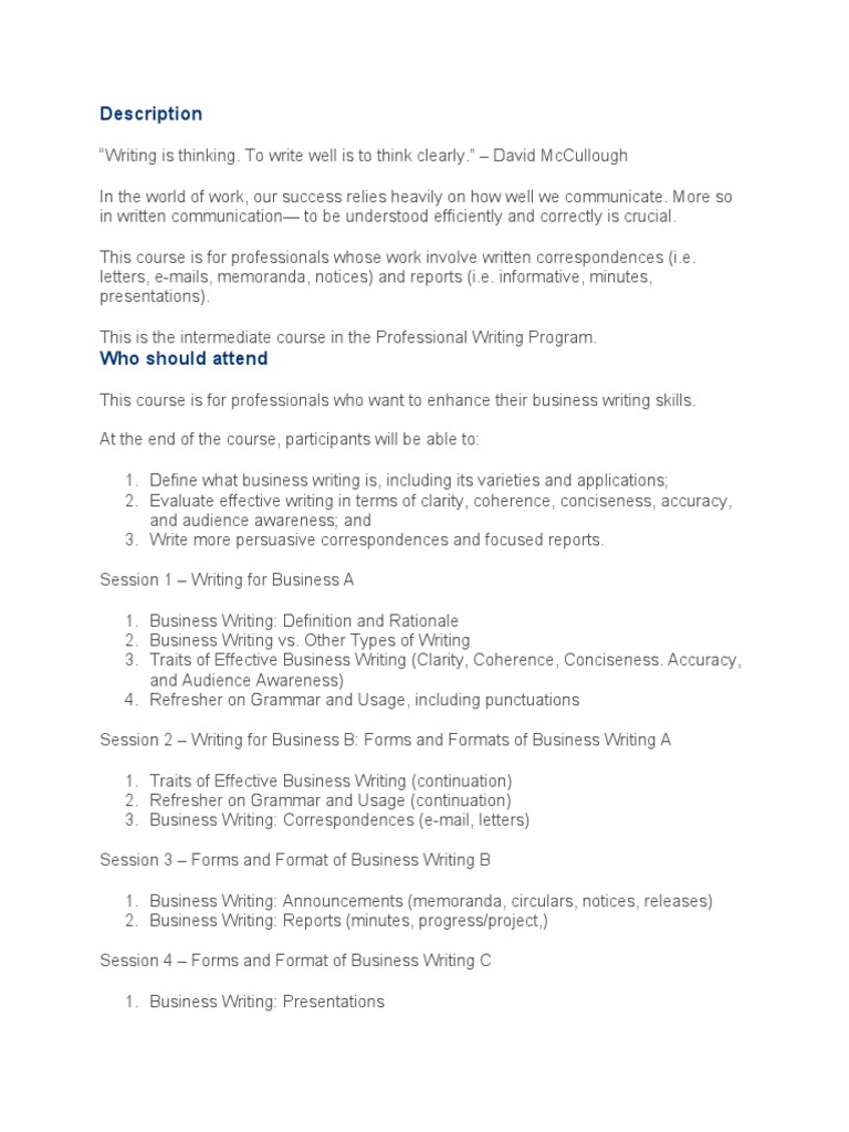 Enhance Your Business Writing Skills | PDF | Art