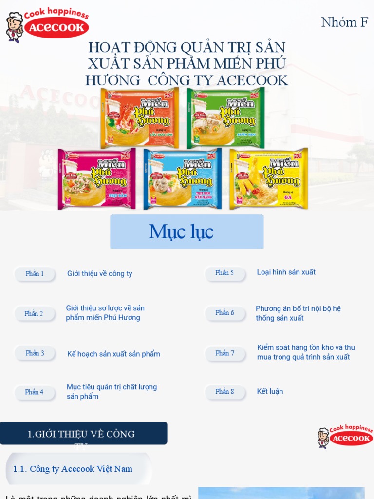 48K01.5 Nhóm F Miến phú hương của acecook | PDF