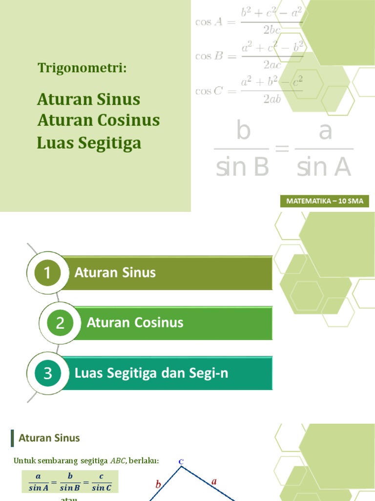 MW10 - Aturan Sinus Dan Cosinus | PDF | Metode & Bahan Ajar