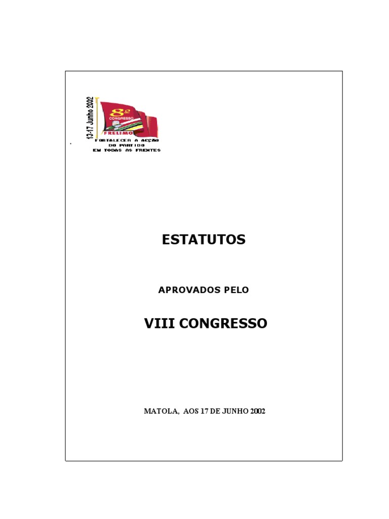 Estatuto Da Frelimo | PDF | Moçambique | Eleições
