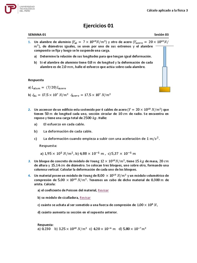 Ejercicios 01 | PDF | Ingeniero civil | Mecánica de Medios Continuos