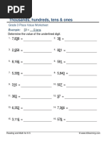 Grade 3 Number Patterns Worksheet | PDF