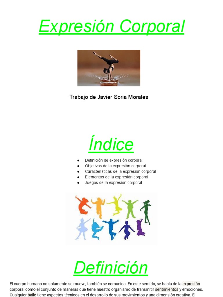 Trabajo Expresión Corporal | PDF