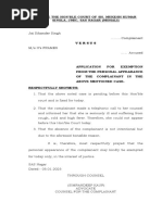 Adjournment Application Format | PDF