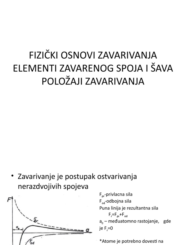 Tehnologija Zavarivanja 1 Fizicki Osnovi Elementi I Vrste Savova ...