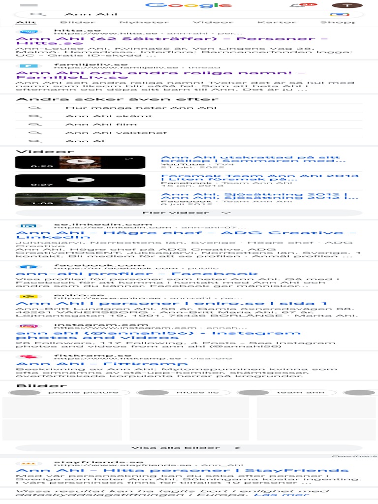 Ann Ahl Och Andra Roliga Namn! | PDF