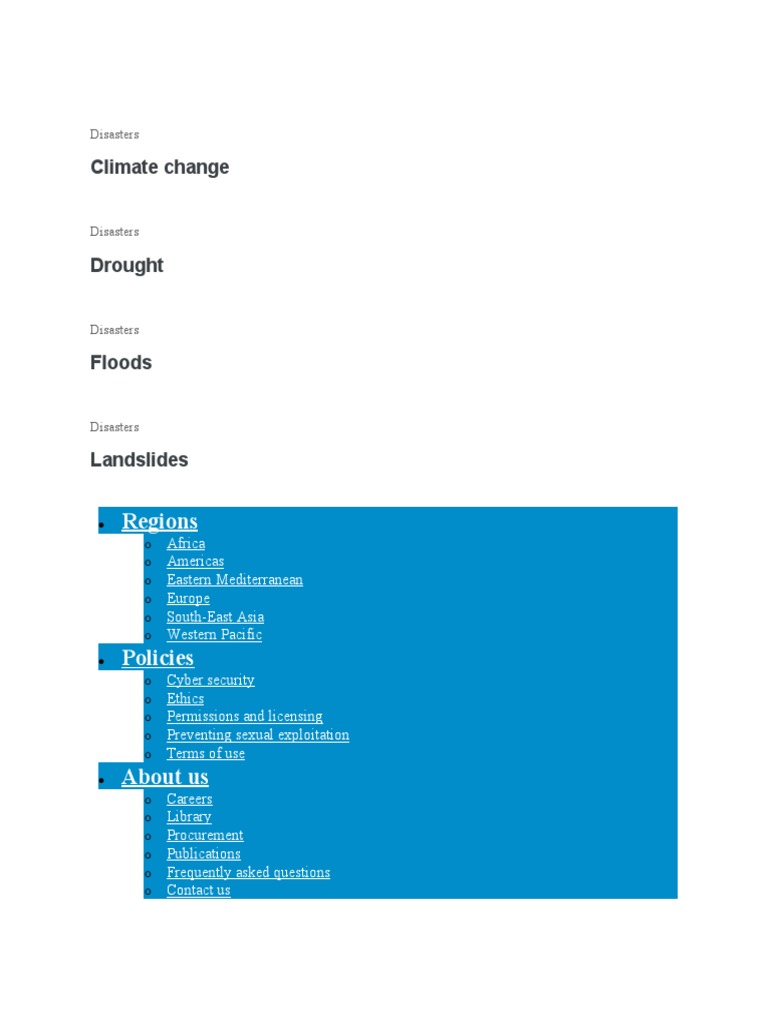 Global Disasters and Climate Impact | PDF