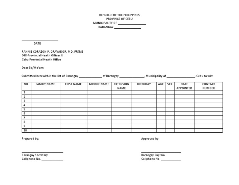 Tanod and Lupon Form | PDF