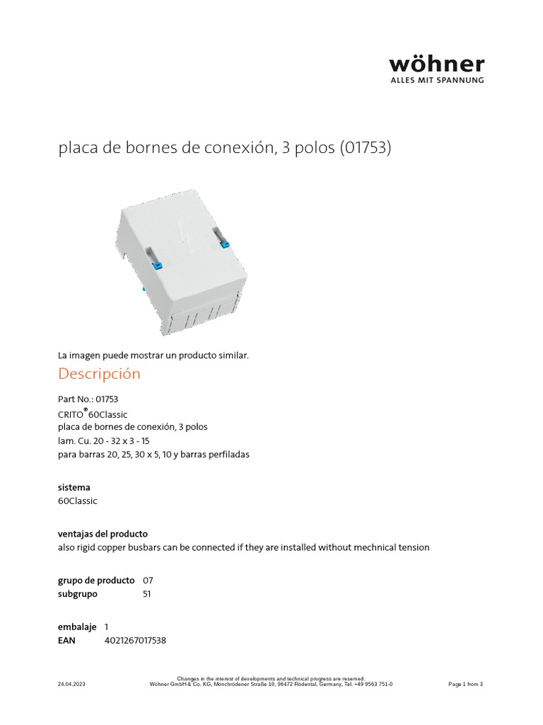 Woehner 01753000 | PDF