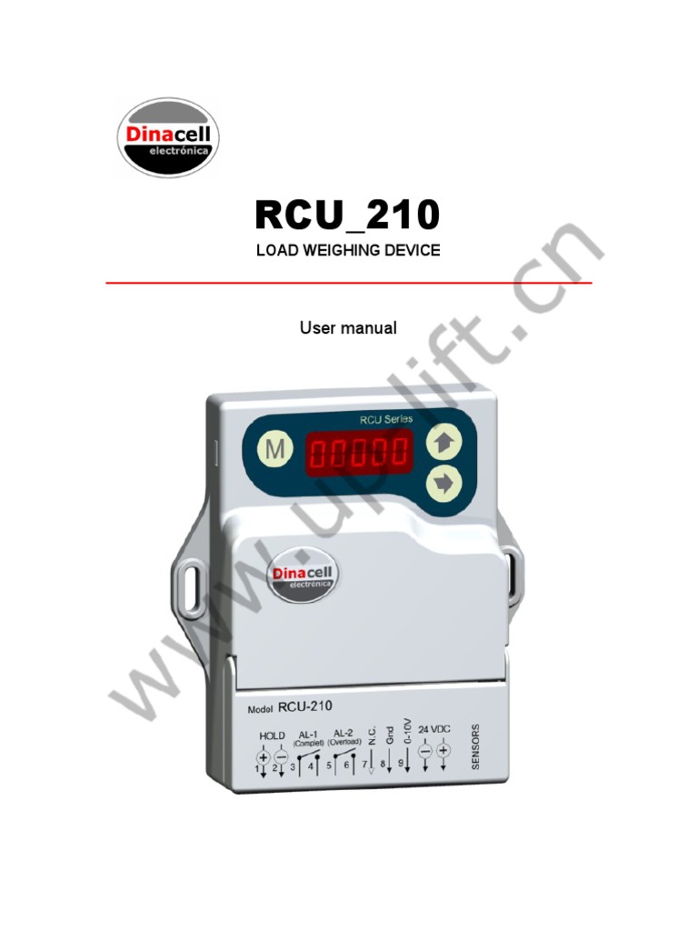 Dinacell RCU 210 LOAD WEIGHING DEVICE 230128 124053 | PDF | Relay ...