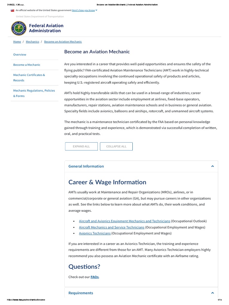 FAA Aviation Mechanic Certification Guide | PDF | Federal Aviation ...