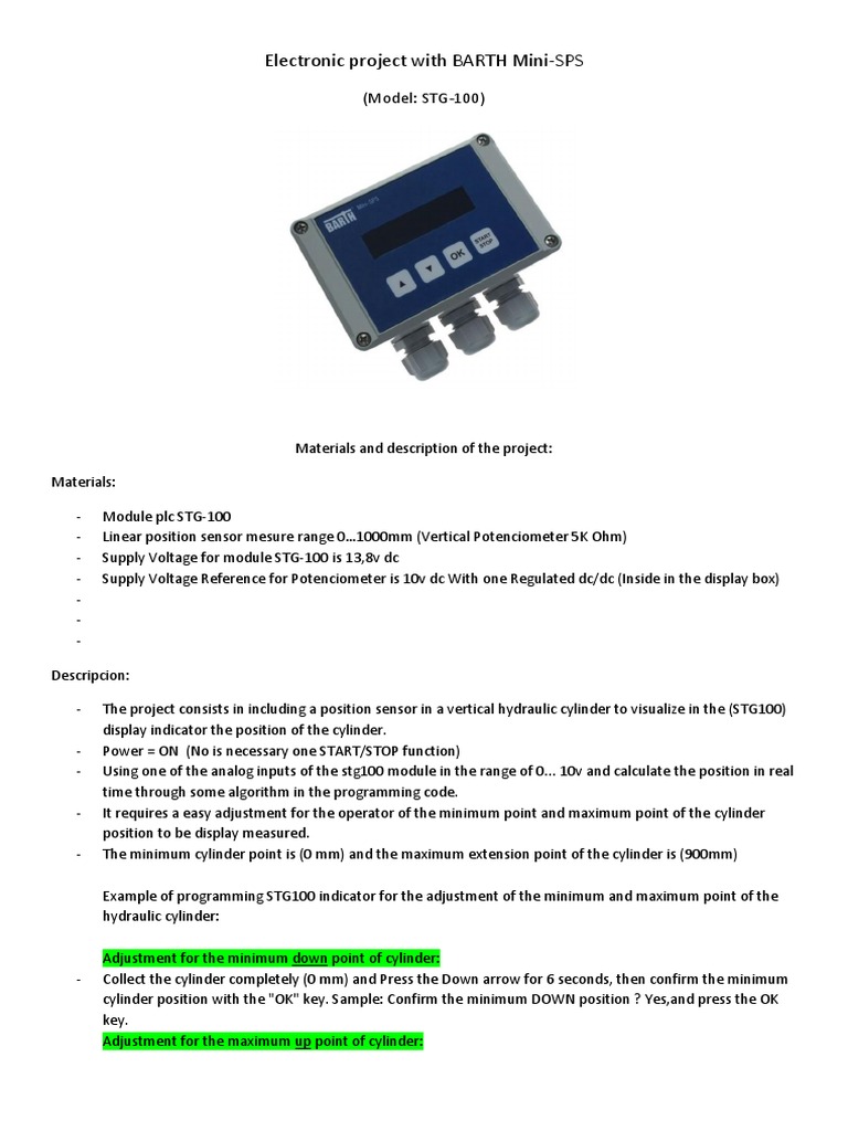 Electronic Project With BARTH STG-100 | PDF