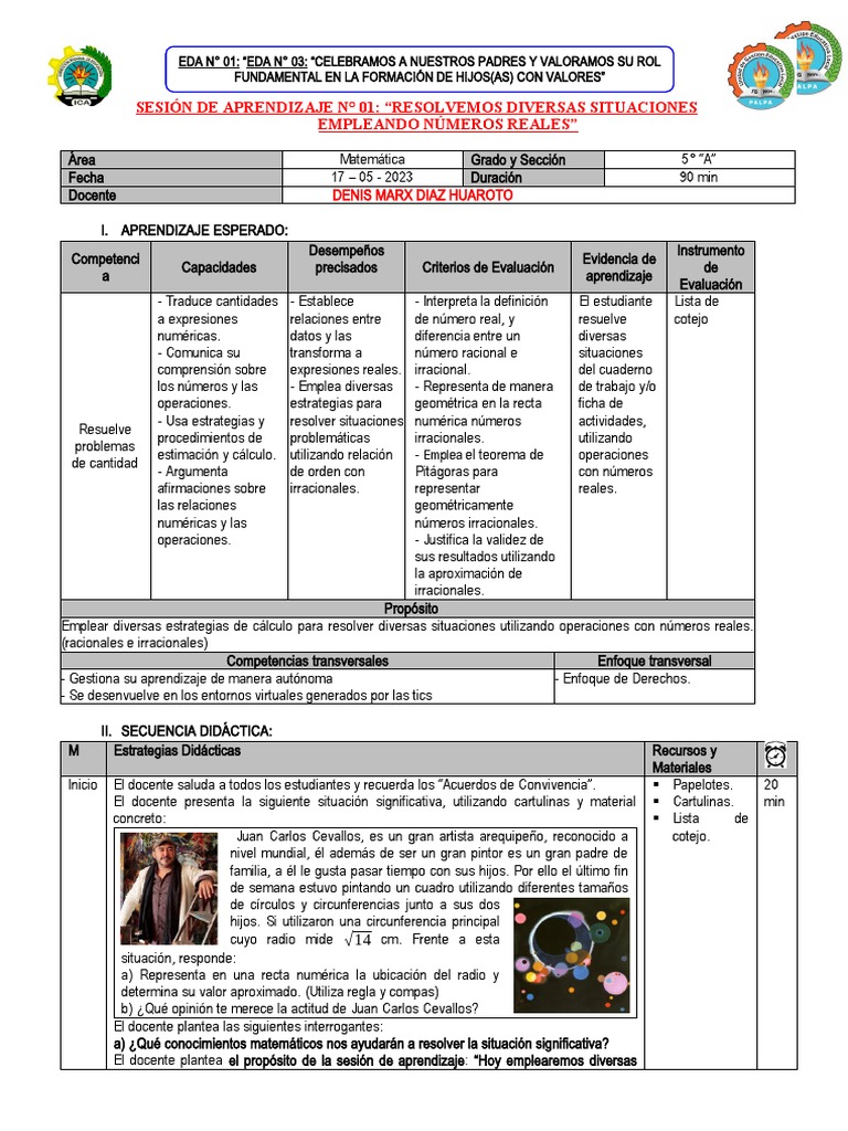 5°-Sesion 1-Eda 3 | PDF