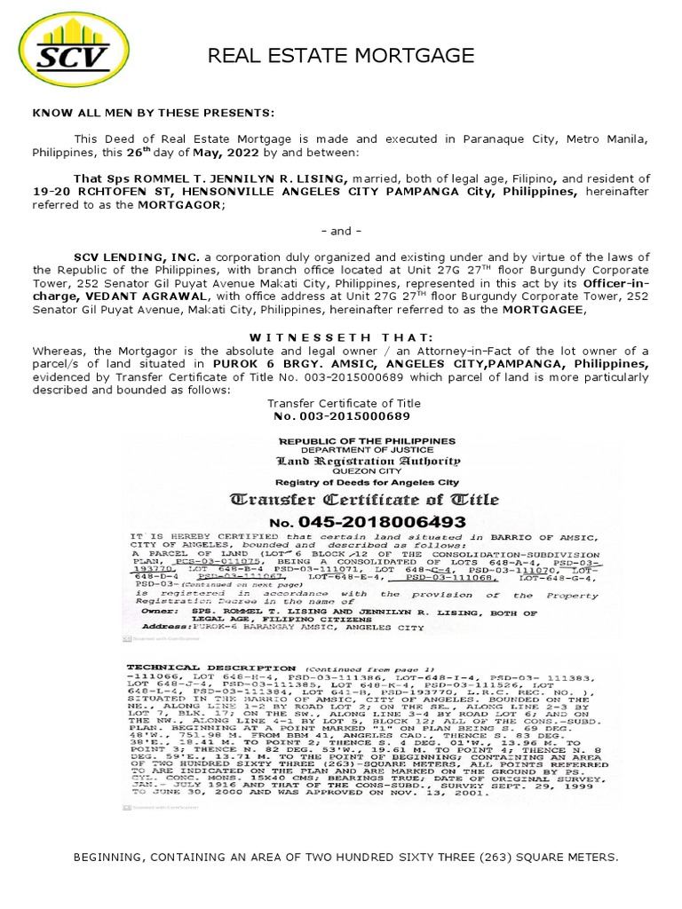 LISING Rem | PDF | Mortgage Law | Foreclosure