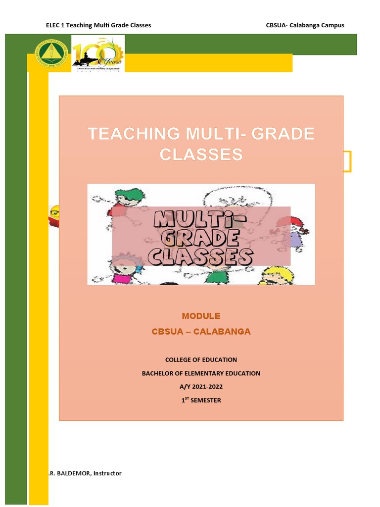 Module 4 (Week 7-9) | PDF | Teachers | Classroom