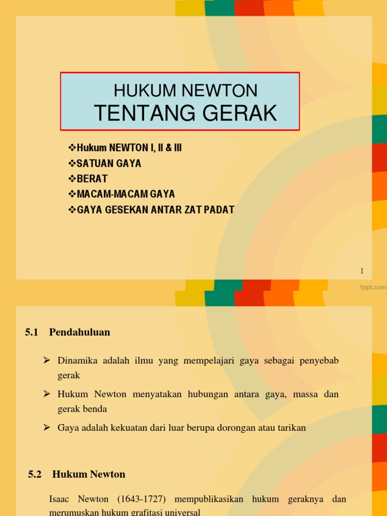 Hukum Newton 1,2,3 | PDF