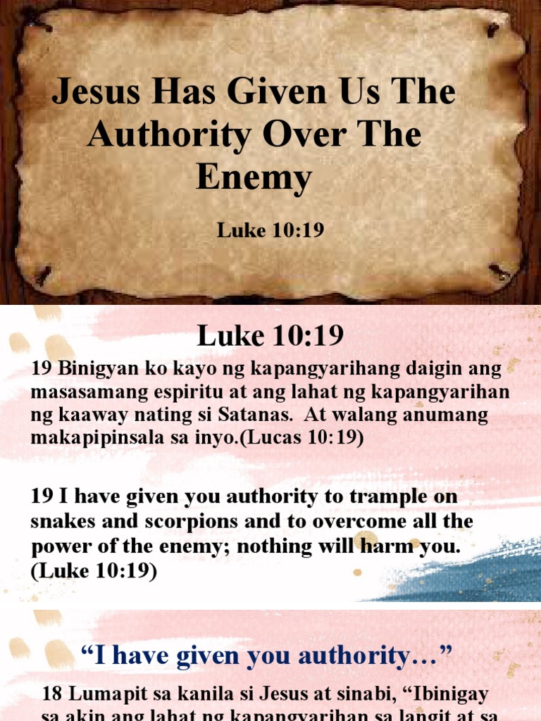 Jesus Has Given Us the Authority Over the Enemy | PDF