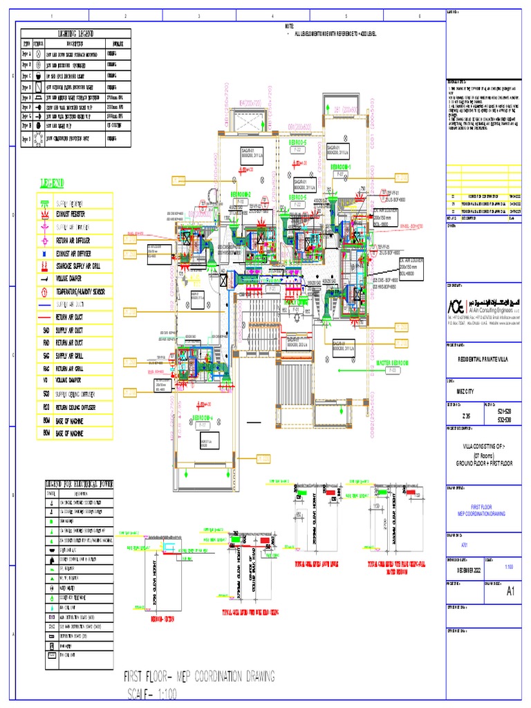 MEP Coordination Drawing for Villa | PDF