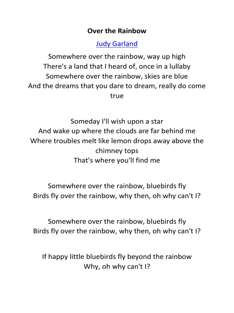 Over The Rainbow | PDF