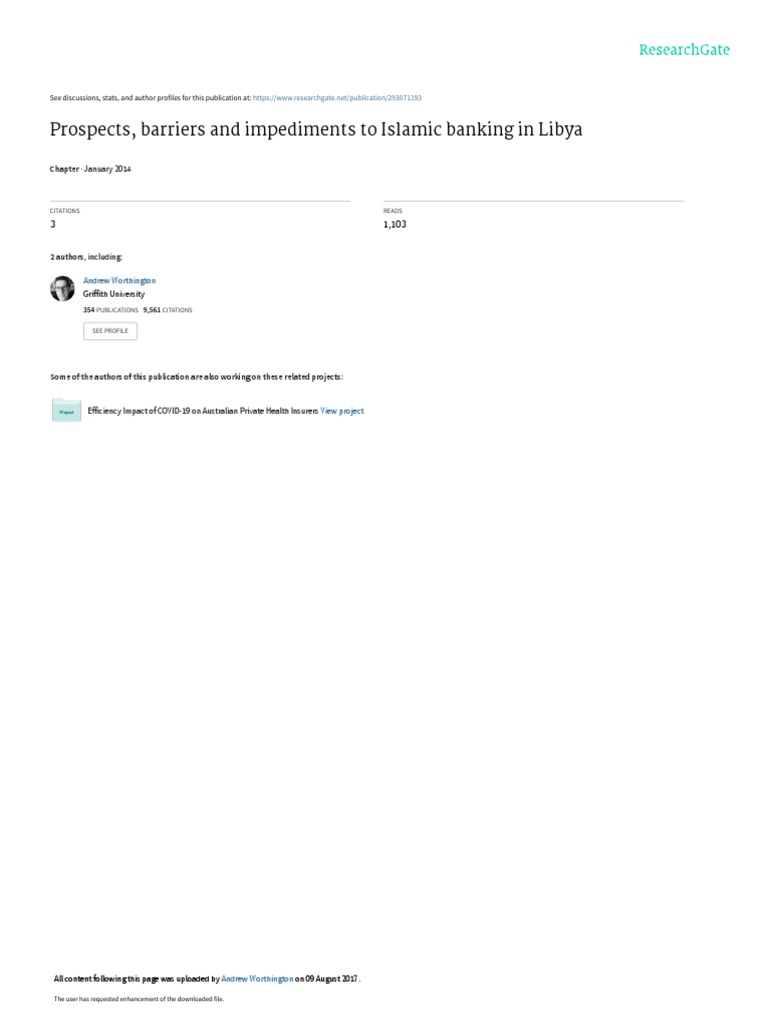 CH 8 Prospects Barriersand Impedimentsto Islamic Bankingin Libya | PDF | Islamic Banking And ...