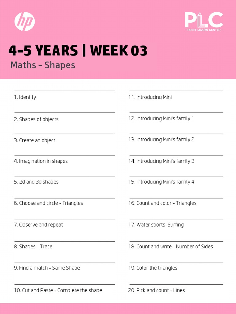 LKG Math Shapes Worksheet | PDF | Triangle | Euclidean Plane Geometry