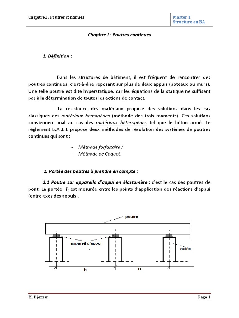 Poutres Continues | PDF