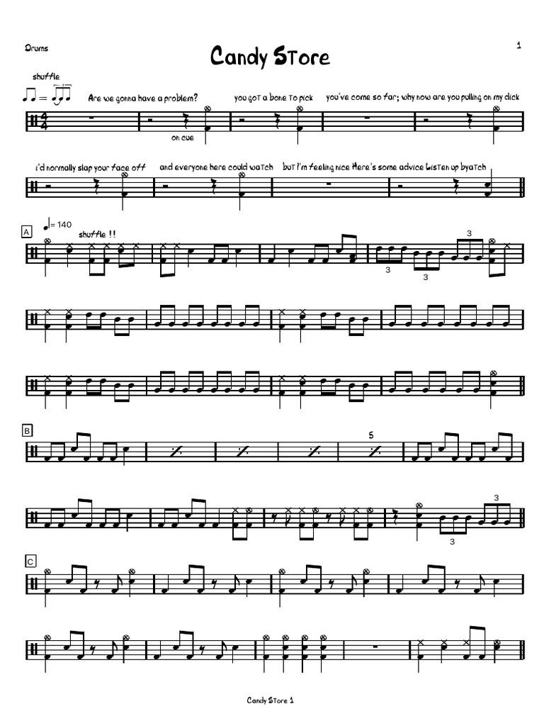 Candy Store Music Analysis | PDF | Teaching Methods & Materials
